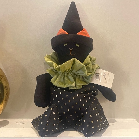 woof & poof | Other | Nwt Woof Poof Halloween Witch Hat Black Cat Must ...